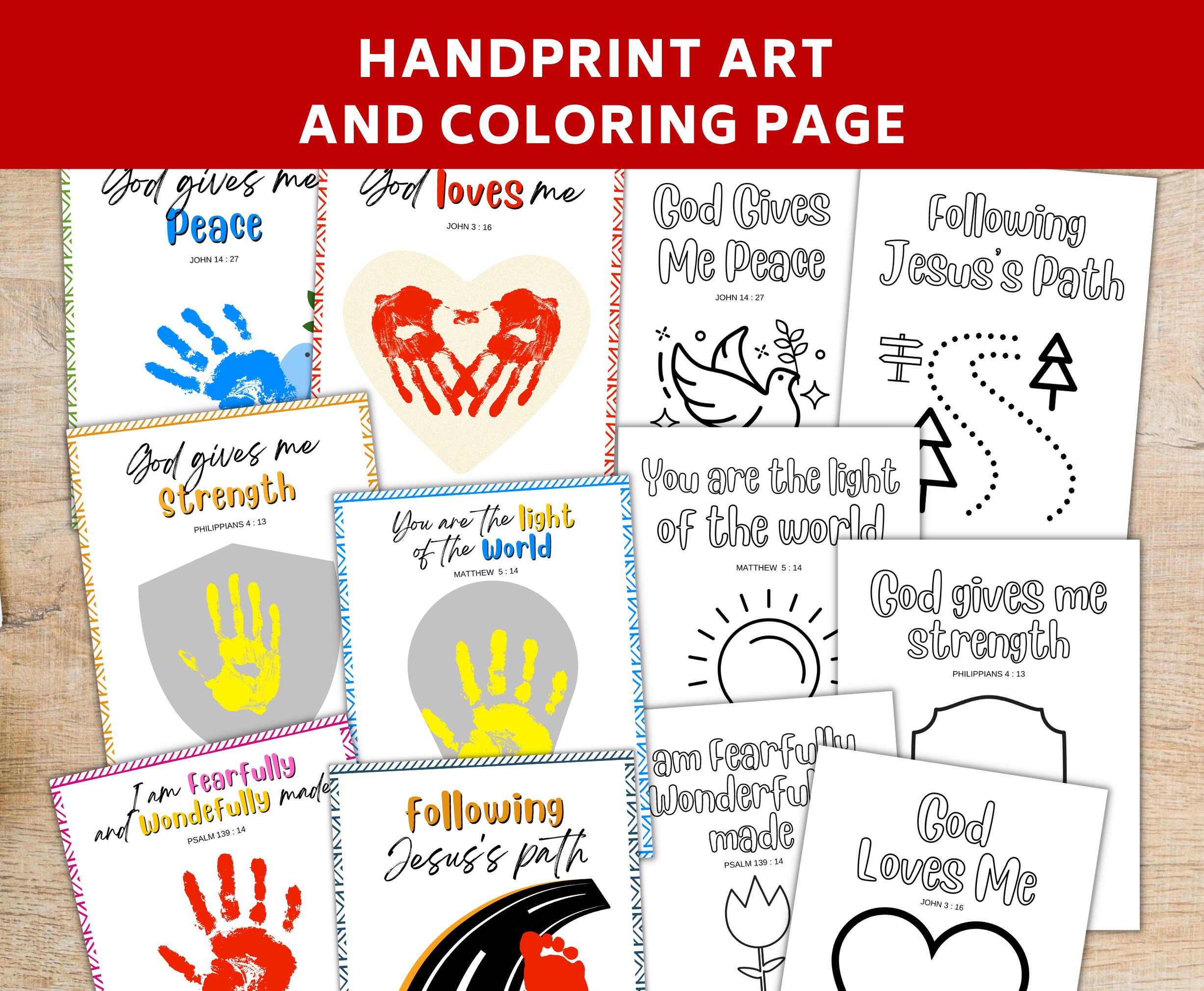 Bundle - 15 Pages, Prayer Cube, the Lord’s Prayer. Coloring Pages and ...