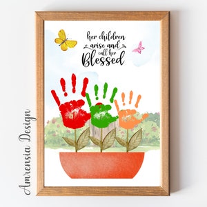 Bible Verse, Gift for Mother,mother's Day, Mom Birthday, Handprint ...