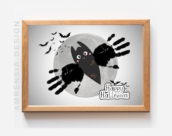 Halloween Handprint Art - Etsy