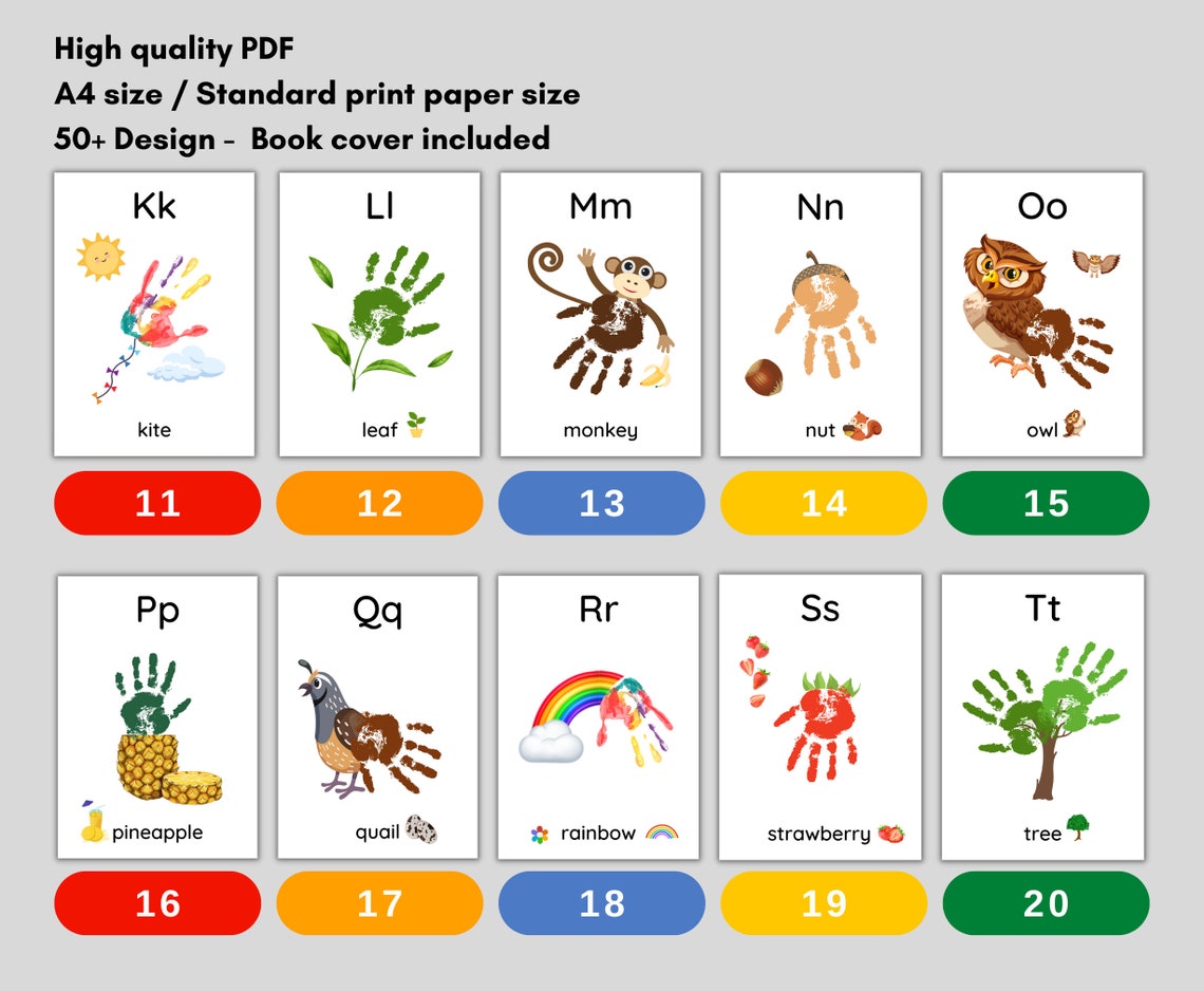 My Handprint Alphabet Book Alphabet Handprint Art Baby - Etsy