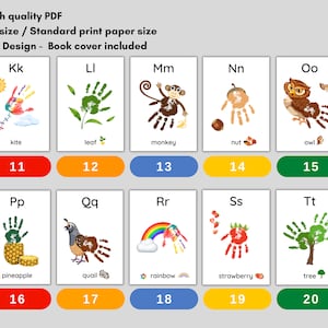 Alphabet Handprint Book, Alphabet Handprint Art,daycare Preschool ...