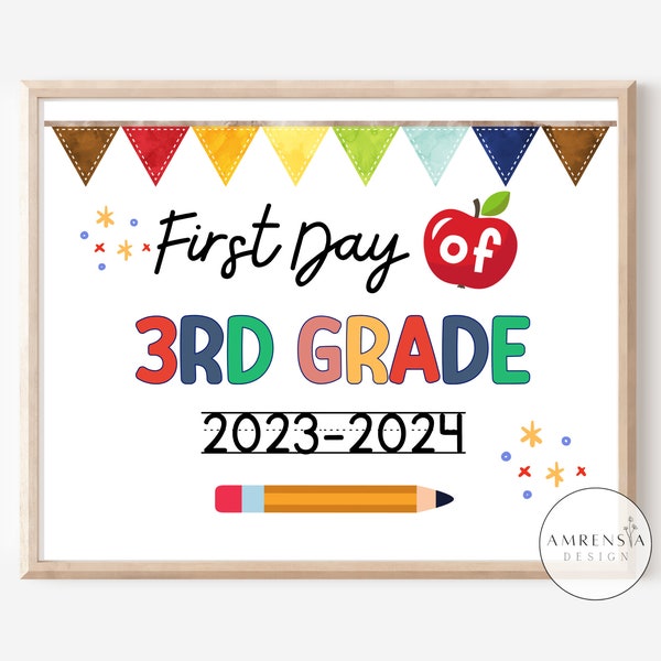 3rd Grade Sign - Etsy