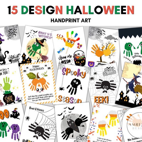 Halloween Handprint Craft - Etsy