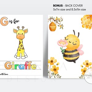 52 PAGES Honey Bee ABC Baby Shower Coloring Book, Baby's First ABC Book ...