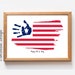 Happy 4th of July Handprint Art, Easy Craft Printable for Preschool Kid ...