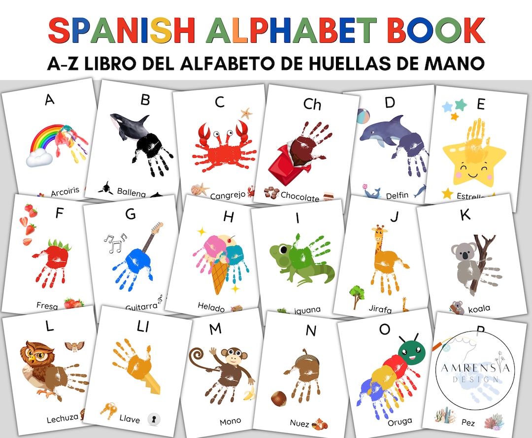 Libro Del Alfabeto De Huellas De Manos 36 Diseño, Alphabet Handptrint ...