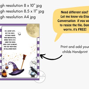 Witches Broom Halloween Poem, Halloween Handprint Art, Happy Halloween ...