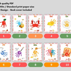 My Handprint Alphabet Book, Alphabet Handprint Art, Baby Toddler Child ...