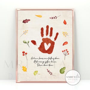 BUNDLE Handprint Craft, Autumn Fall Activity, Printable Handprint Craft ...