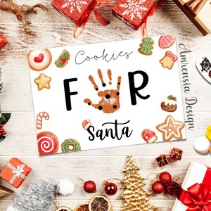 Christmas Handprint Art, Cookies for Santa Handprint Craft, Home ...