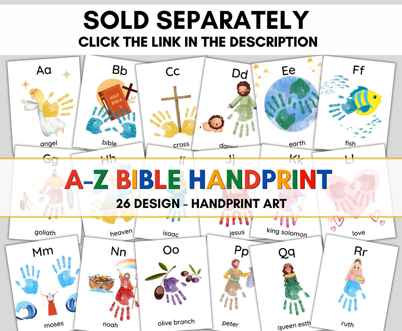 20 DESIGN BIBLE Handprint Book, Christian Handprint Art, Baby Toddler ...