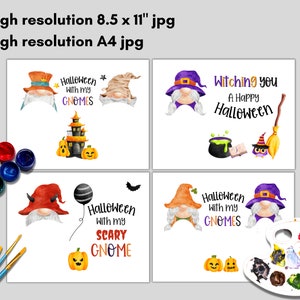 GNOMES Halloween Handprint Art,happy Halloween Keepsake Craft Handprint ...