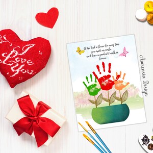 Handprint Flower, Gift for Mother,mother's Day, Mom Birthday, Toddler ...