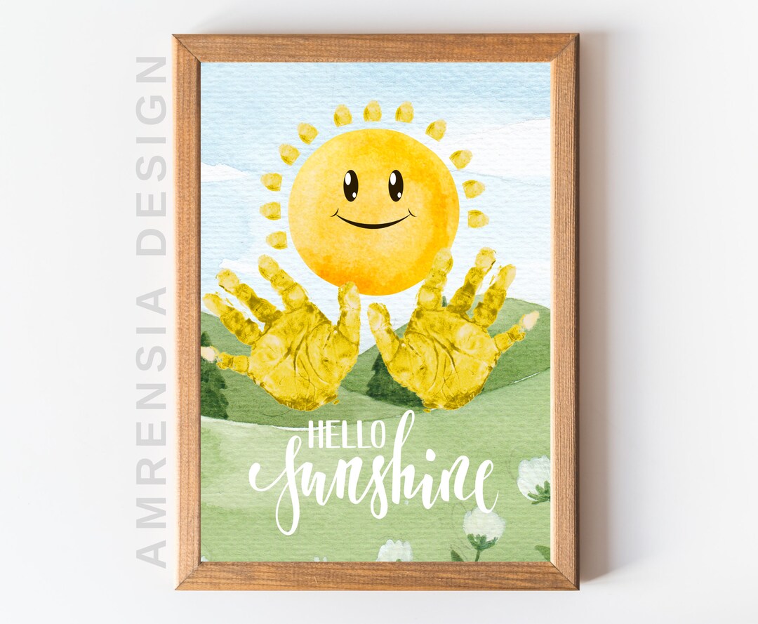 Hello Sunshine, Summer Craft Activity for Toddlers, Summer Handprint ...