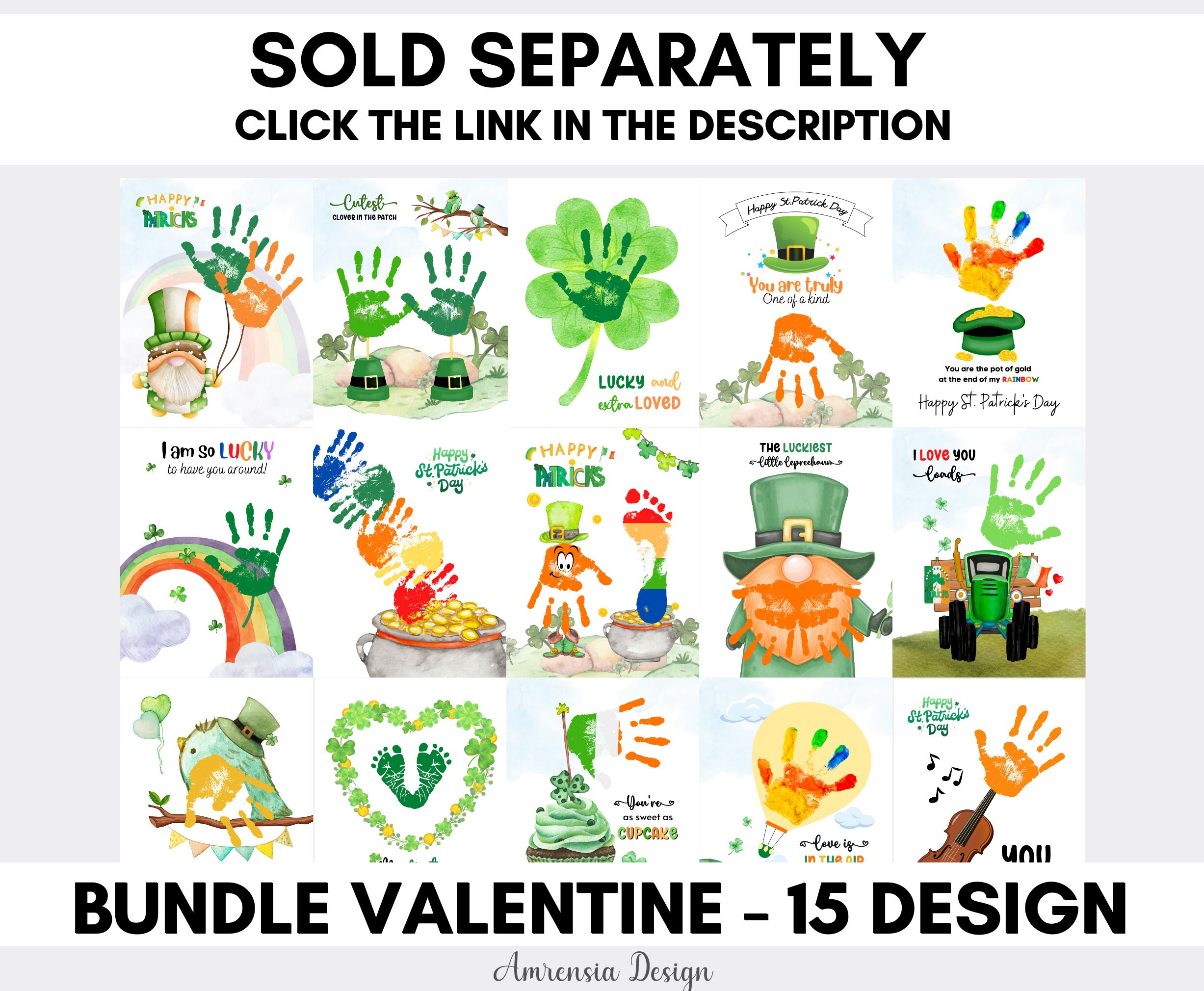 St Patrick's Day Irish Flag Handprint Craft Template Printable for Prek ...