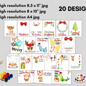 20 Design BUNDLE Christmas Craft Handprint Footprint Finger Art ...