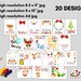 20 Design BUNDLE Christmas Craft Handprint Footprint Finger Art ...