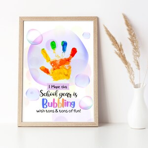 Handprint Art Craft First Day of School Preschool, Back to School ...