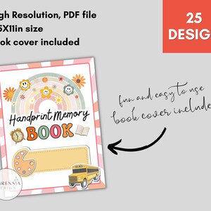 25 Design Handprint Memory Book Printable for Prek, Preschool ...