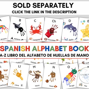 Libro De Huellas De Manos Del Alfabeto Navideño, A-Z Alphabet Christmas ...