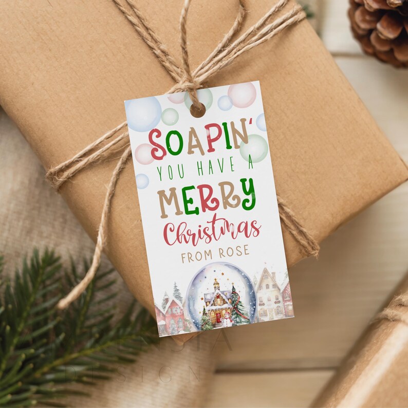 EDITABLE Soapin You Have a Merry Christmas Holiday Soap Tags Handmade ...
