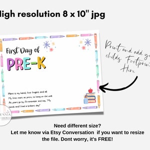 First Day of Pre-k Handprint Art Craft,pastel First Day of Pre School ...