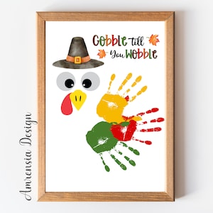 Turkey Handprint Craft, Autumn Fall Activity, Thanksgiving Printable ...