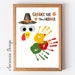 Turkey Handprint Craft, Autumn Fall Activity, Thanksgiving Printable ...