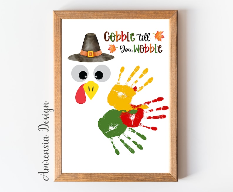Turkey Handprint Craft, Autumn Fall Activity, Thanksgiving Printable ...