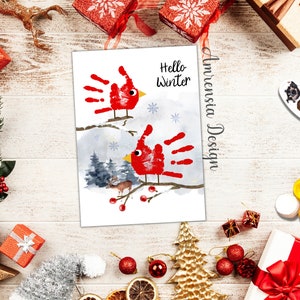 Hello Winter Handprint Art, Winter Handprint Craft, Home Decoration ...