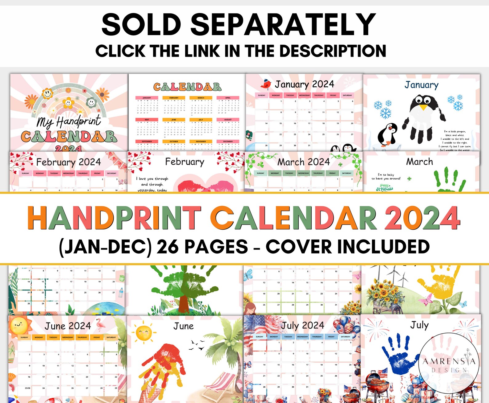 My Handprint Alphabet Book, Alphabet Handprint Art, Baby Toddler Child ...
