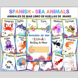 150 Design Spanish Craft Mega Bundle, Handprint Footprint Art Toddler ...