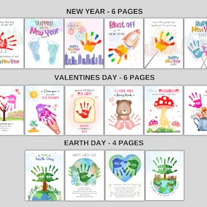 90 Design YEARLY BUNDLE for All Seasons and Holidays Handprint ...