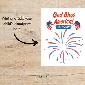God Bless America, Easy Handprint Craft, Handprint Art for Toddler ...