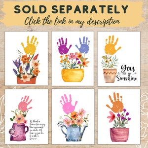 Mother's Day Gift Flower Idea Handprint Art, Toddler Baby Kids ...