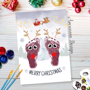 18 Design BUNDLE Christmas Craft Handprint Footprint Finger Art ...