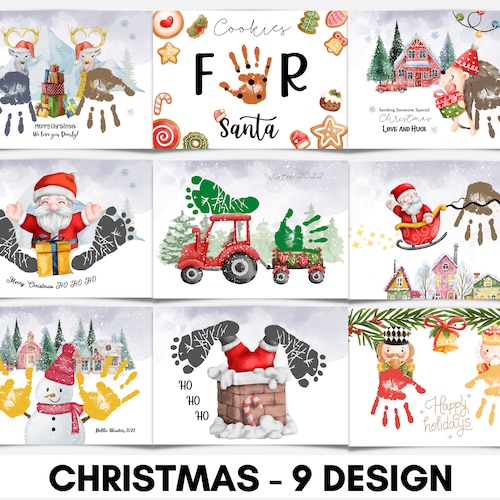 MEGA BUNDLE Christmas Winter Handprint Footprint Art for Prek - Etsy