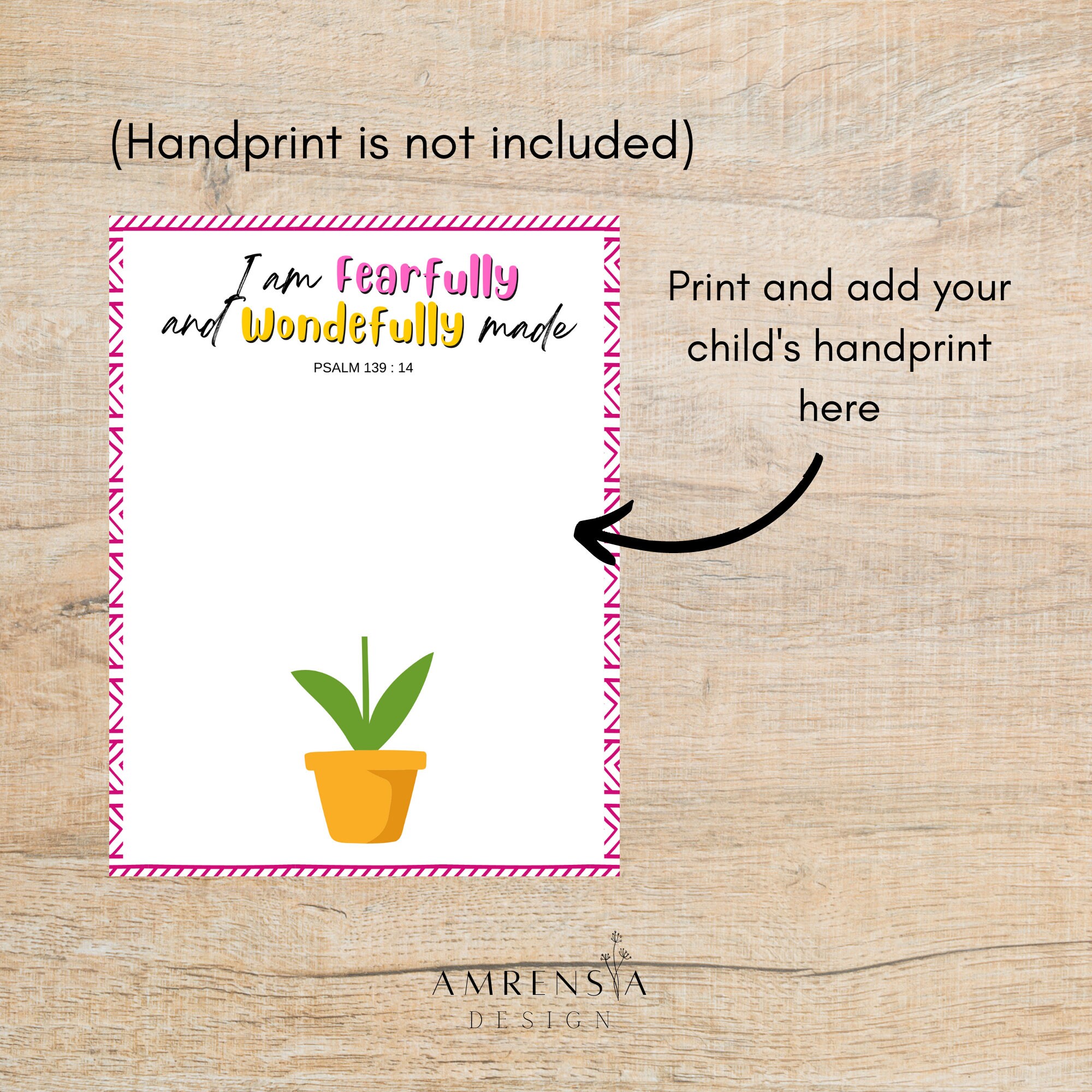 I Am Fearfully and Wonderfully Made, Sunday School DIY KID Craft ...