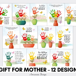 BUNDLE Handprint Flower, Gift for Mother,mother's Day, Mom Birthday ...