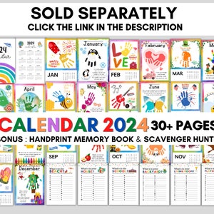 25 Design Handprint Memory Book Printable for Prek, Preschool ...