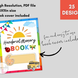 25 DESIGN Handprint Memory Book Printable for Prek, Preschool ...