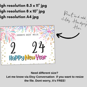 Happy New Year 2023 Craft Handprint Little Sparkle Template Printable ...