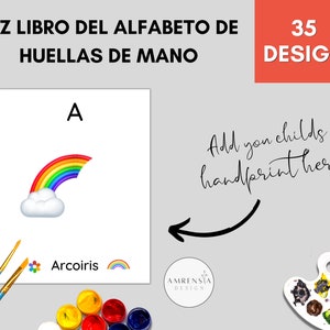 Libro Del Alfabeto De Huellas De Manos 36 Diseño, Alphabet Handptrint ...