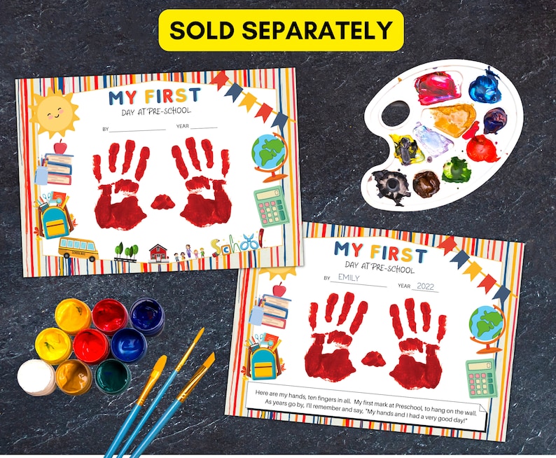 Pencil Handprint Art Back to School Poem Craft First Day of - Etsy