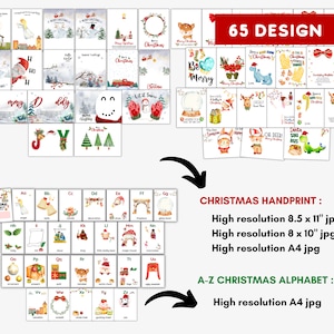 MEGA BUNDLE Christmas Winter Handprint Footprint Art for Prek ...