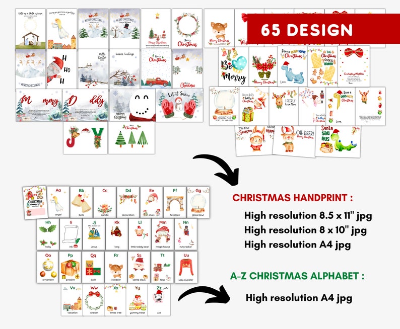 MEGA BUNDLE Christmas Winter Handprint Footprint Art for Prek - Etsy