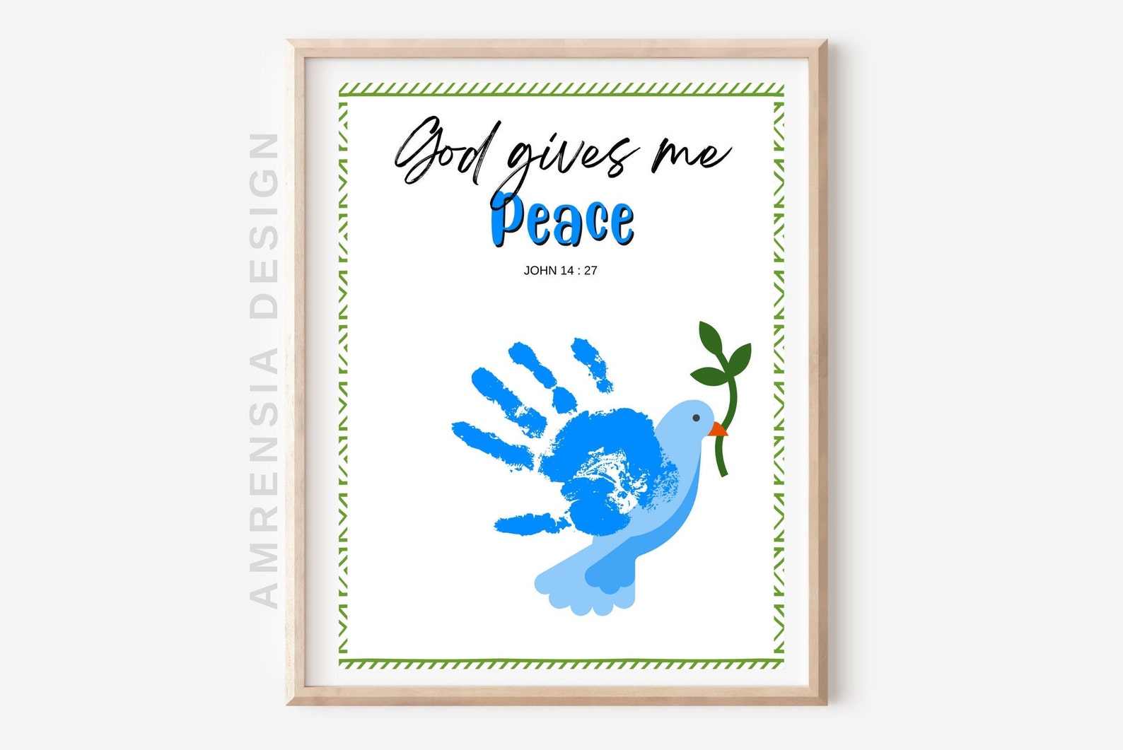 God Gives Me Peace Handprint Craft, Sunday School Activity (digital ...