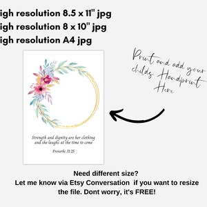 Bible Verse for Mom, Happy Mother's Day Handprint Art, Baby Toddler ...