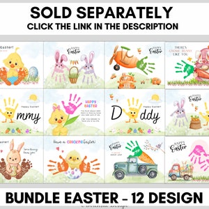 Easter Bunny, Little Chick, Happy Easter Craft Handprint Art Template ...