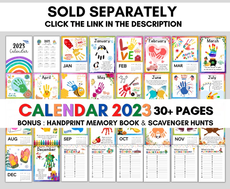 Handprint Memory Book Printable for Prek Preschool - Etsy